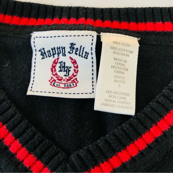 Happy Fella | Shirts & Tops | Happy Fella Black Red Argyle Sweater Vest ...